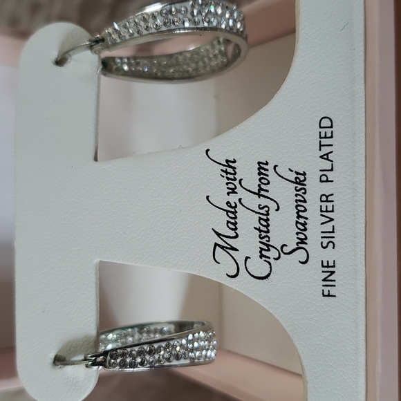 sofia james | Jewelry | Sofia James Clear Crystals From Swarovski Earrings Wire Hoops New In Box ...